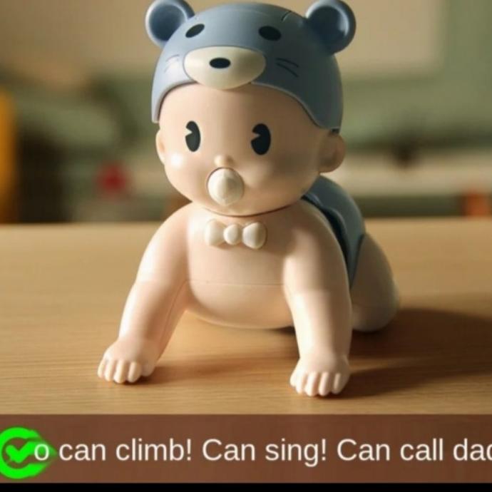 Mainan Anak Boneka Dot Bayi Merangkak Lengkap Dengan Suara+Lampu ...