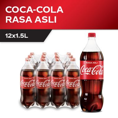 Coca-Cola Rasa Asli PET 12 x 1.5L | Lazada
