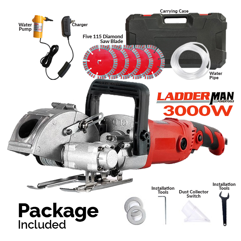 Ladderman 1800W 3000W Wall Chaser Machine Cutting Disc Wall Granite ...