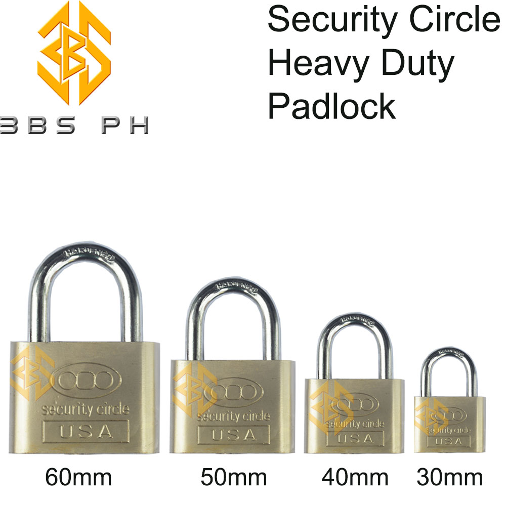 Square Circle Security Circle Padlock Heavy Duty Short Shackle with 4 ...