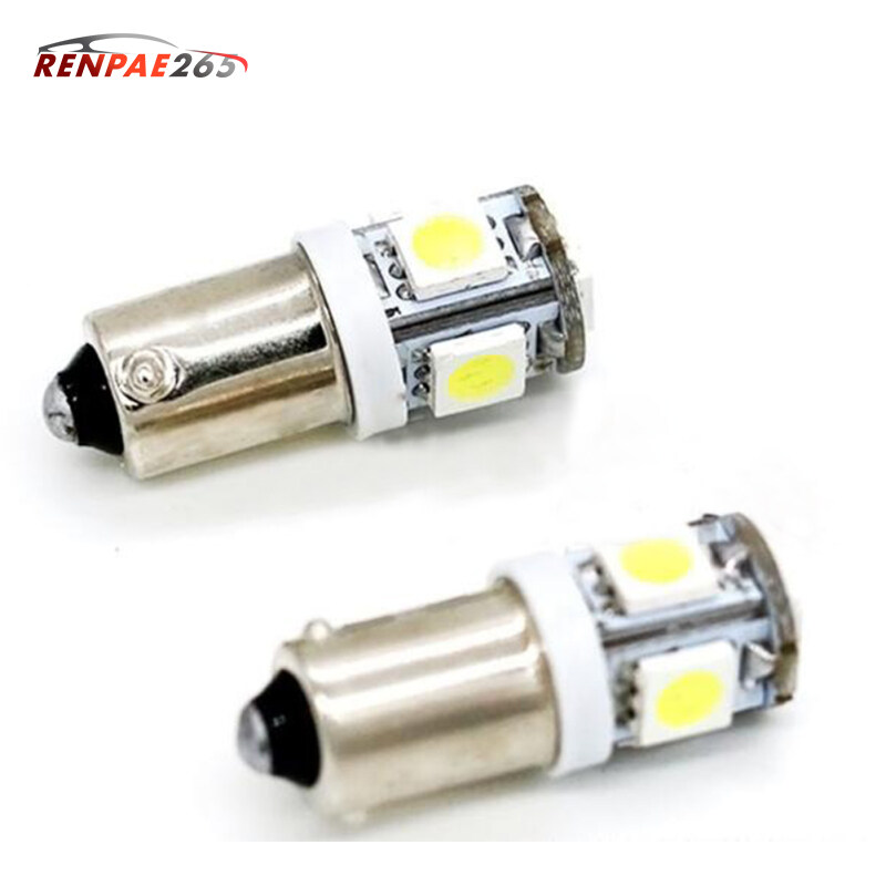 หลอดไฟเลี้ยวสำหรับรถยนต์5W 12V,ไฟ LED BA9S T4W 5050 5smd one - Motors ...