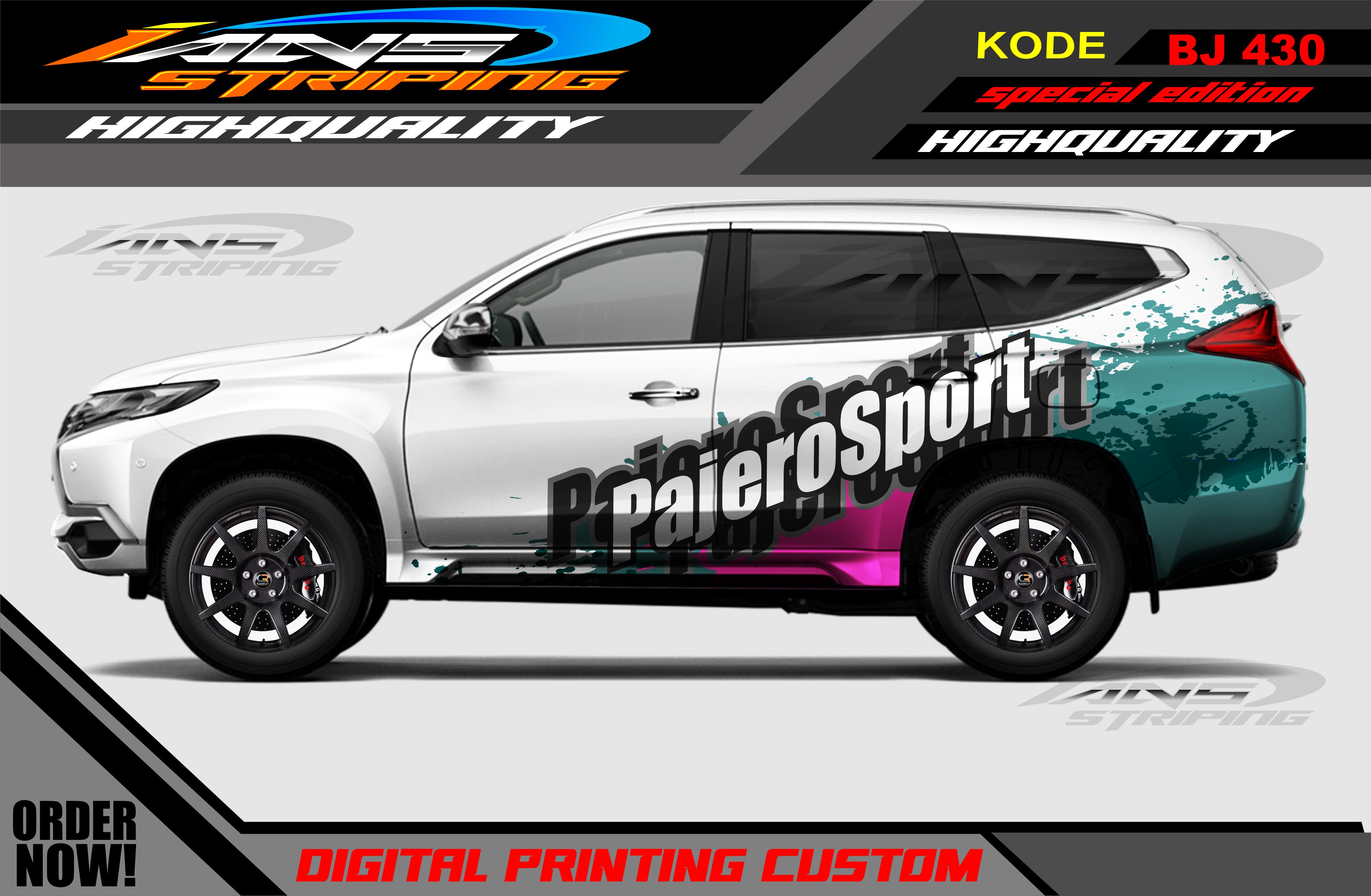 DECAL STIKER MOBIL PAJERO / STIKER MOBIL BRIO AVANZA YARIS XENIA ...