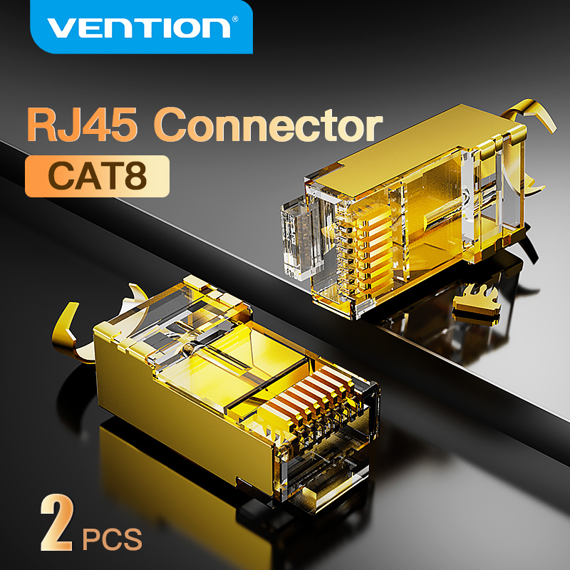 Vention RJ45 Connector Cat8 RJ45 8P8C Modular Ethernet Cable Cat 8 FTP ...
