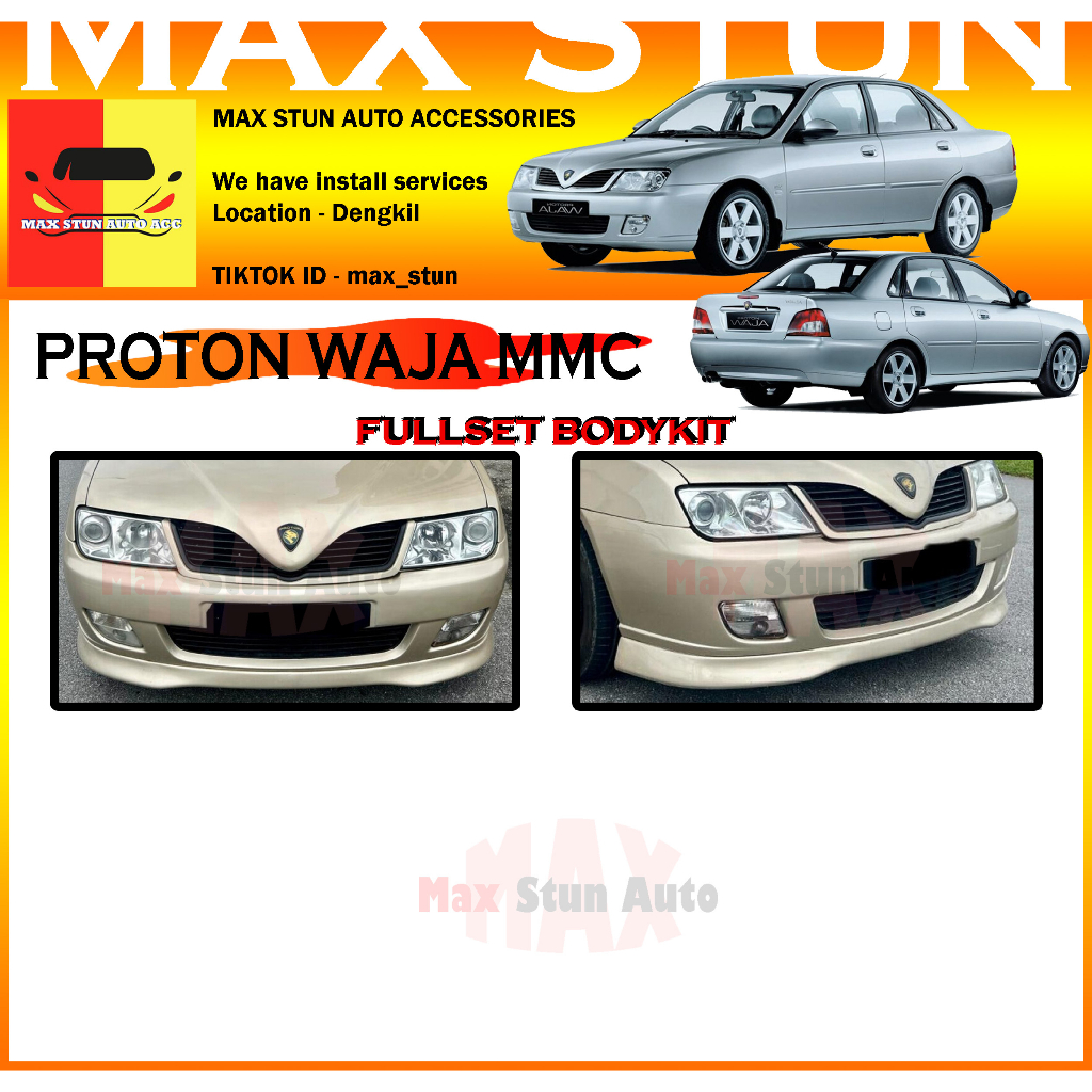 PROTON WAJA MMC FULLSET BODYKIT BUMPER SKIRT LIP WAJA MMC FRONT SKIRT ...
