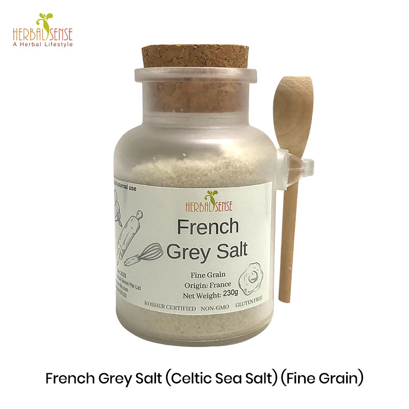 Herbal Sense French Grey Salt (Celtic Sea Salt)230 GM Per Bottle ...