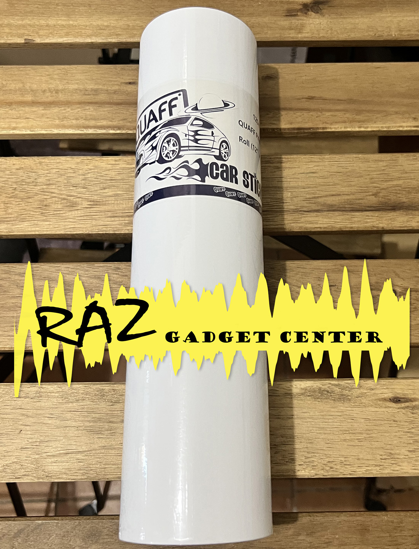 Quaff Printable Vinyl Car Sticker Roll (12 Inches x 10 Meters) White ...