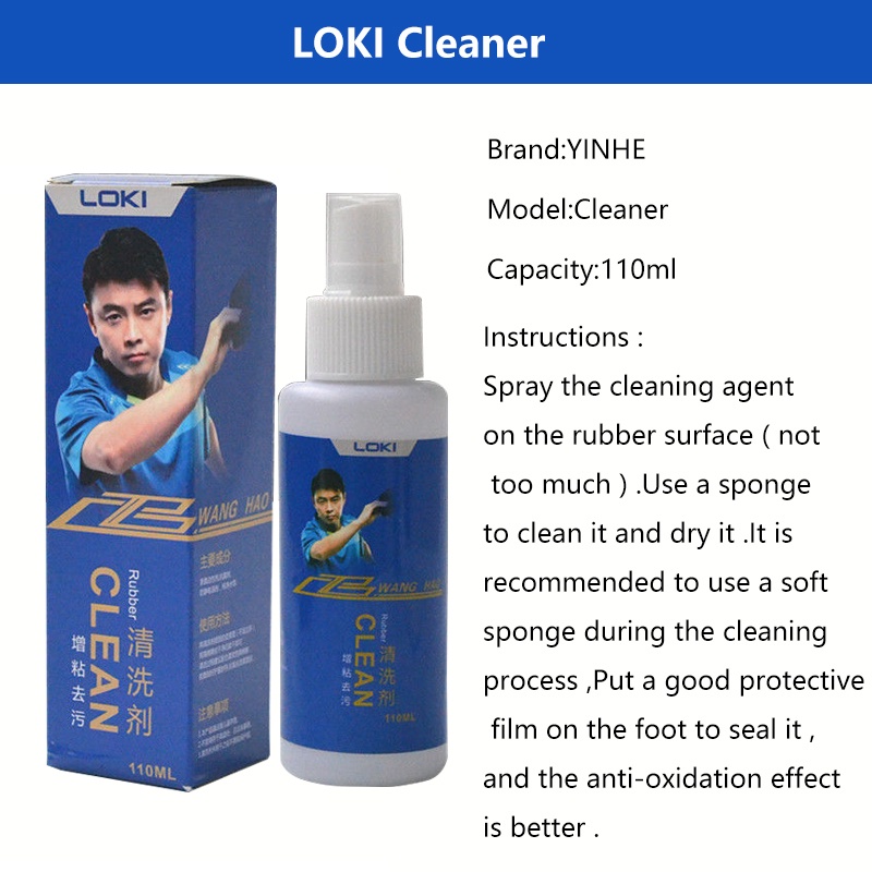 LOKI 729 Table Tennis Rubber Cleaner Tackifier Maintenance Liquid Table ...