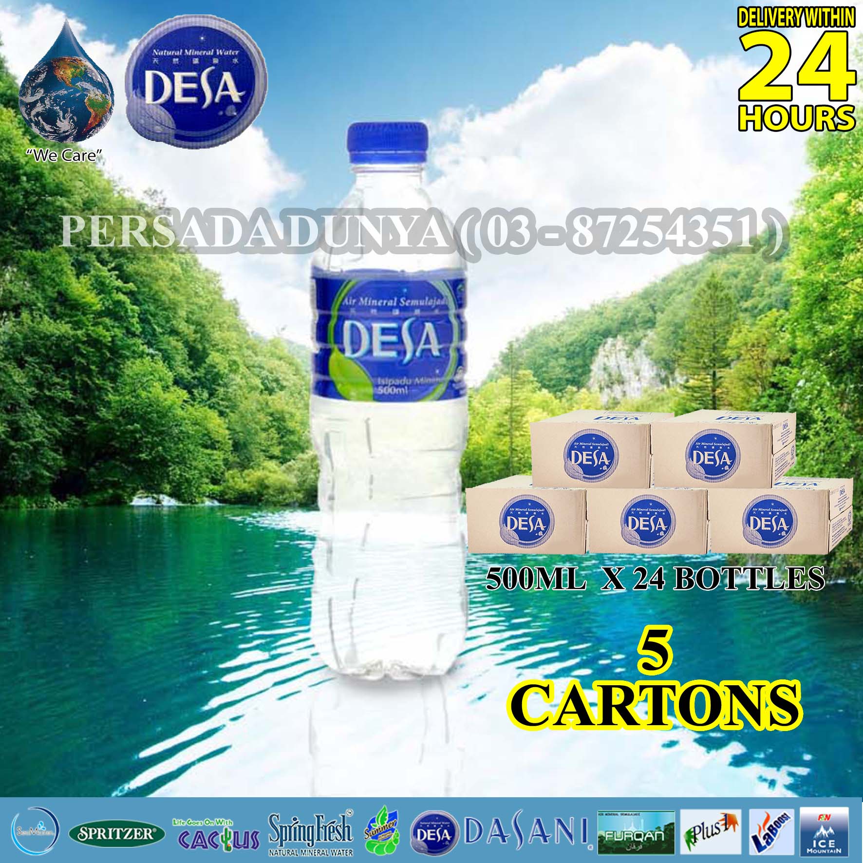 DESA Mineral Water (500ml x 24 Bottles x 5 Cartons) | Lazada