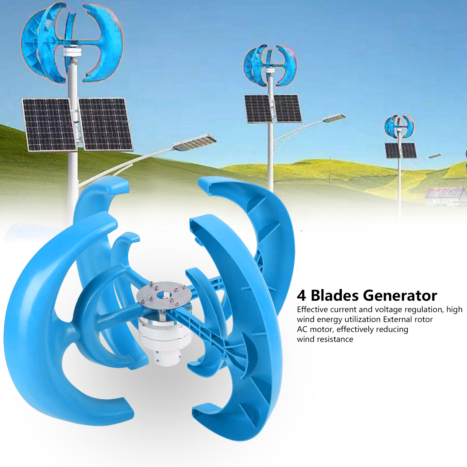 Wind Driven Generator Wind Turbine 600W AC for Boat for Home | Lazada PH
