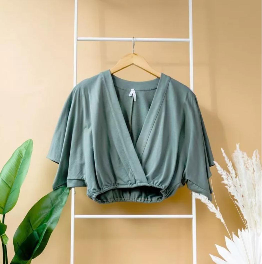 [Ali Shop} - Outer crop top // Outer blouse // Wrop top // Outer kimono ...