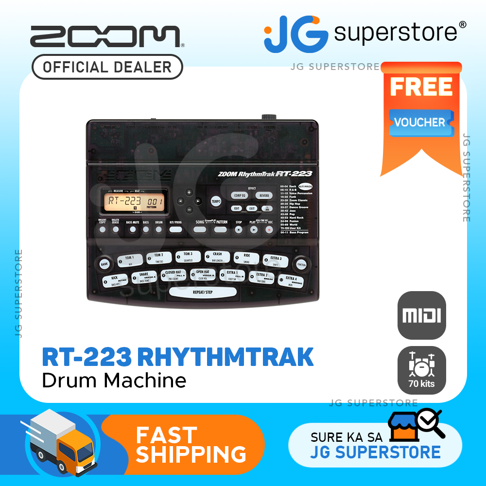Zoom RT-223 RhythmTrak Compact Drum Machine with MIDI IN, DSP Effects ...