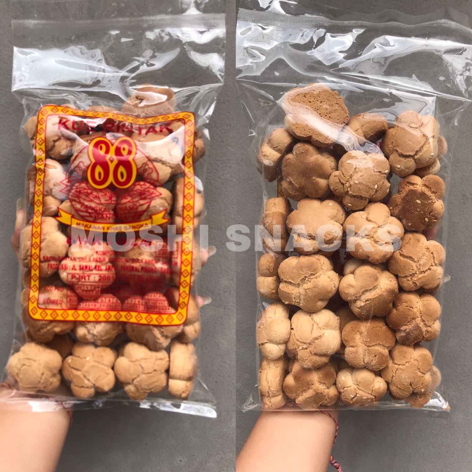 Kue Rintak Cap 88 isi 35 Asli Bangka / Kue Bangkit Kecil khas Bangka ...