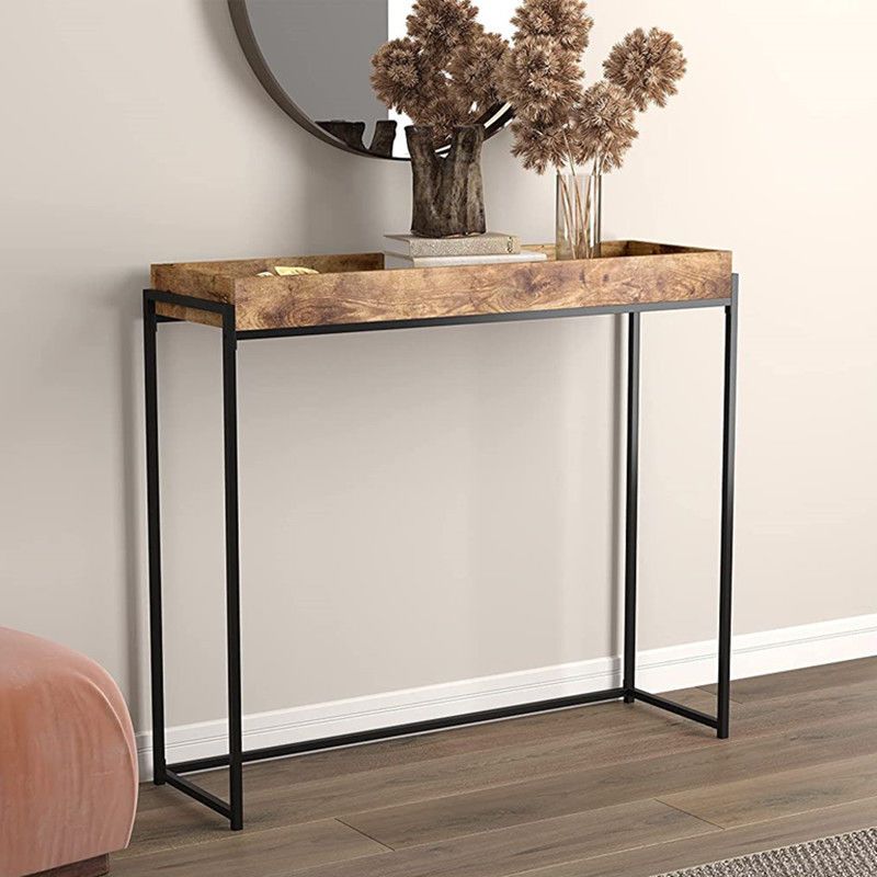 Side View Solid Wood Home Console Tables Living Room Entrance Cabinet ...