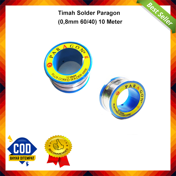 Timah Solder Paragon Kecil 10 Meter tinol patri alloy 0.8mm 1 roll ...