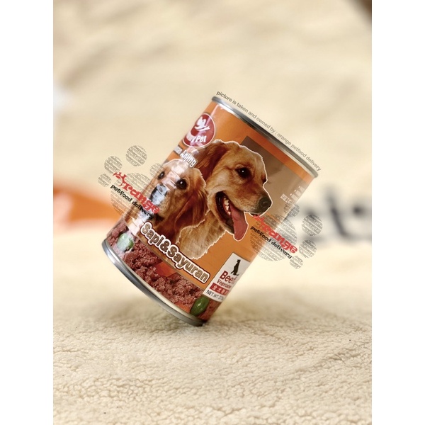 chummy pet beef & vegetable 375 gr - dog wet canned food makanan kaleng ...