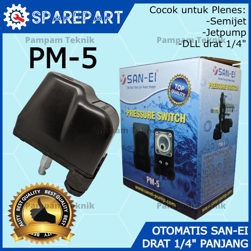 OTOMATIS Semi Jet & Jet Pump PM-5 SAN-EI (PRESSURE SWITCH) 1/4" Merek ...
