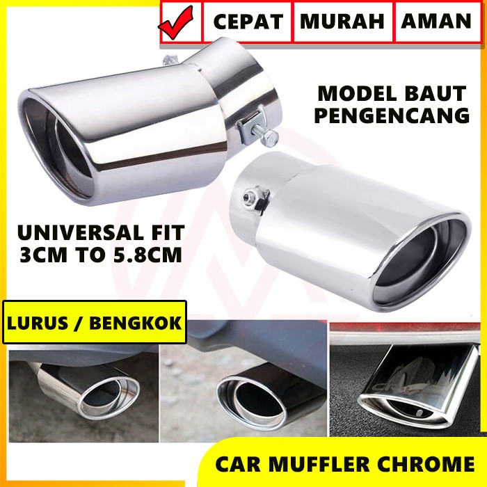 SAMBUNGAN Ujung Pipa Knalpot Mobil Variasi 1 Lubang / Muffler Knalpot ...