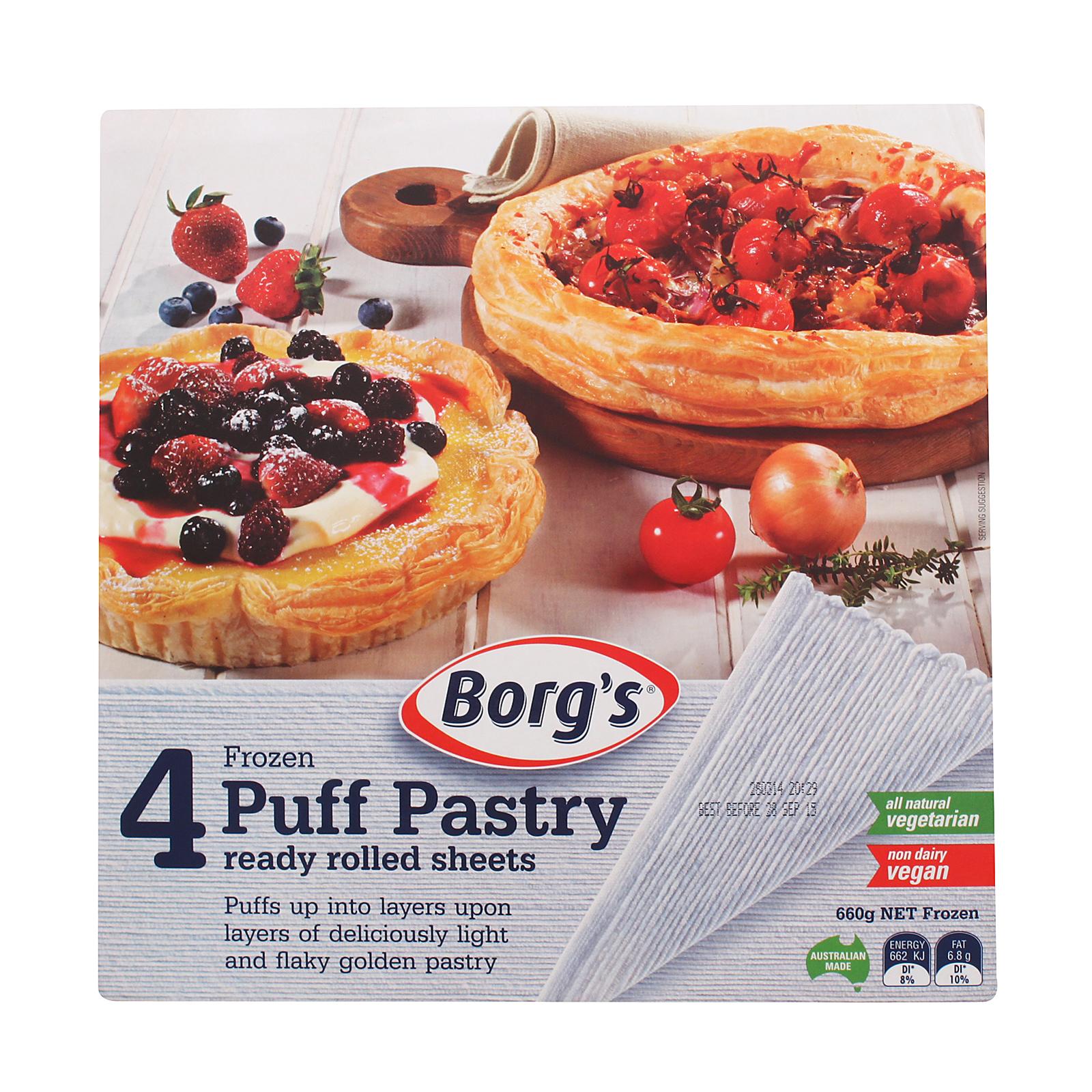 BORG'S Puff Pastry 4Pcs - Frozen | Lazada Singapore