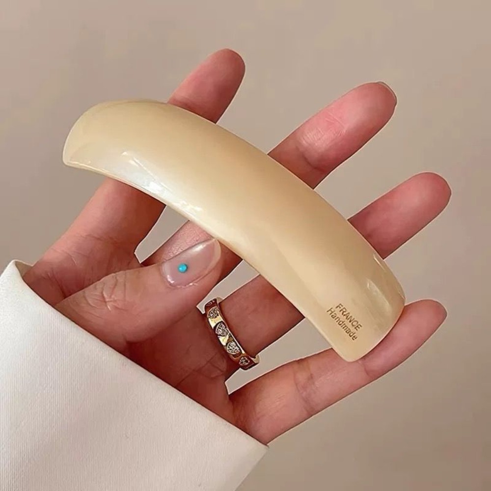 Creative Elliptical Acetate Hair Clip Geometric Arc Spring Clip ...