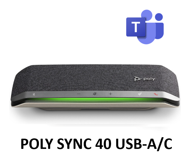 Poly Sync 40/40+ Smart Wireless Conference Speakerphone, MS Teams, USB ...