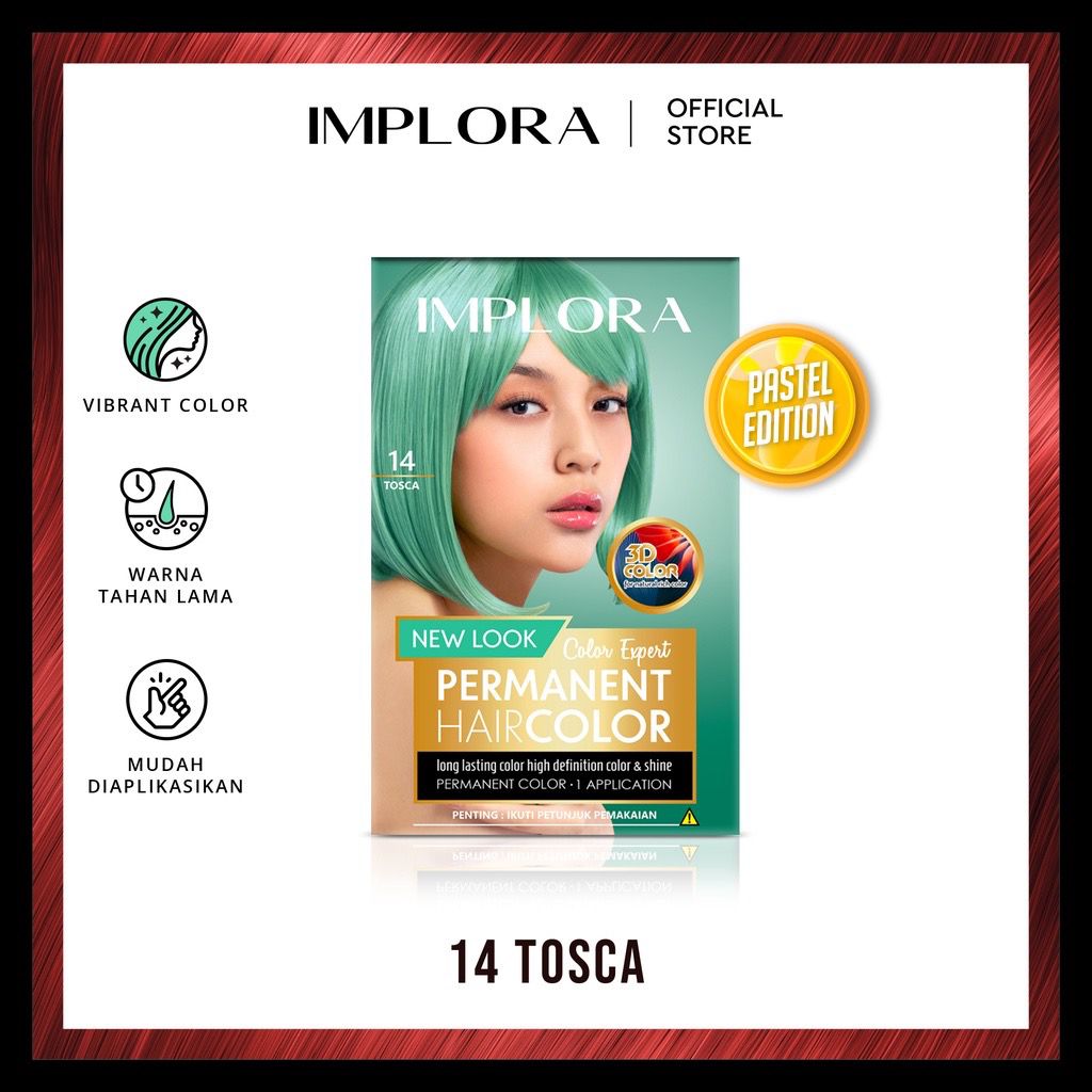 READY STOCK Implora Hair Color Permanent Dye Colour Cat Pewarna Rambut ...