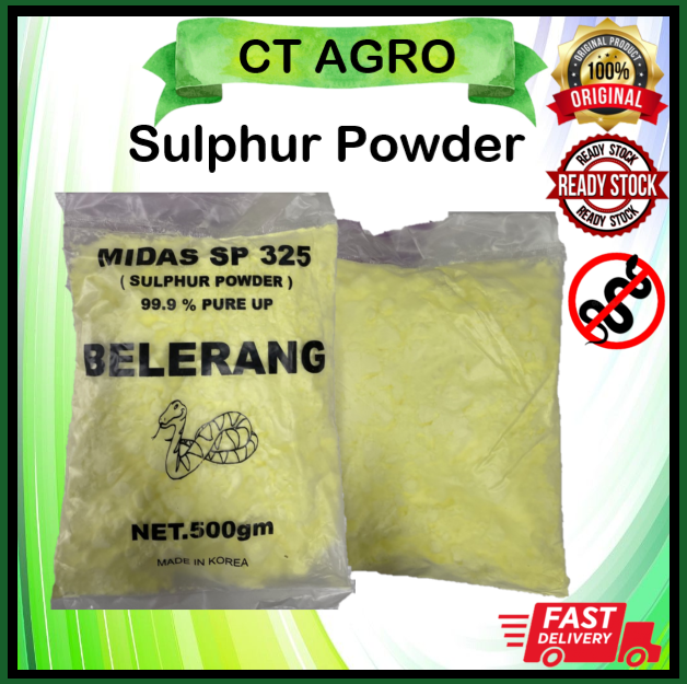 Sulphur Powder 500g Ready Stock Serbuk Belerang Halau Ular Snake Insect ...