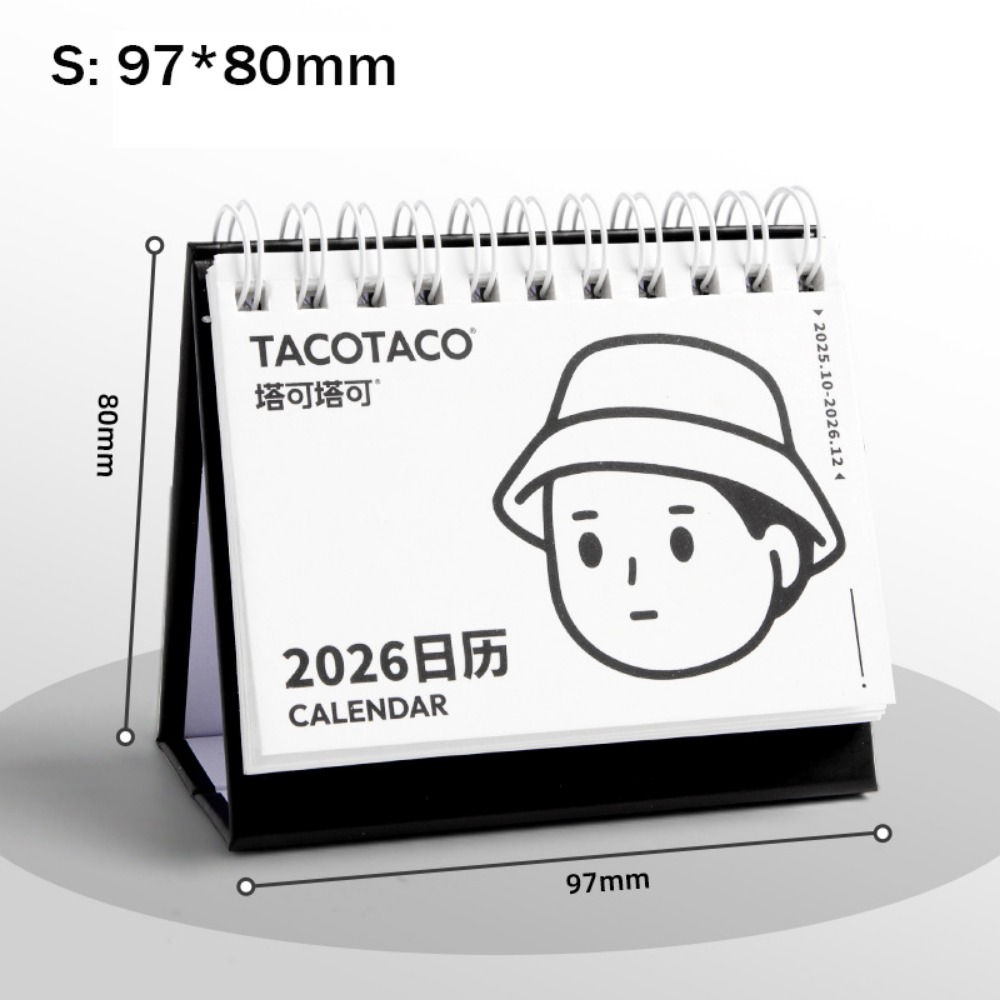 Planning Tool Memo Notes 2026 Desk Calendar Coil Binding Cartoon ...
