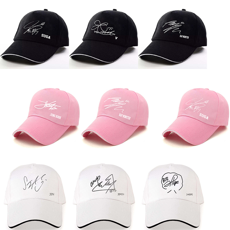 【CozyVoyage】Korean Style ARMY Hats Bangtan Boys Member Signature JIMIN ...
