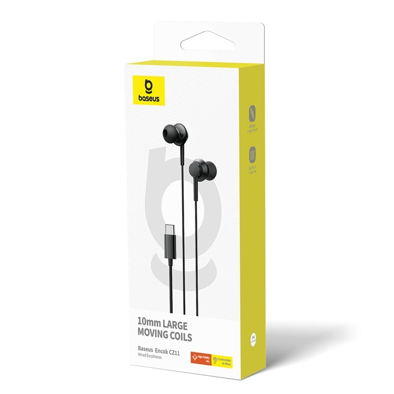 Baseus CZ11 HZ11 Wired Earphones Lateral In-ear Wire Control Ulta Low ...