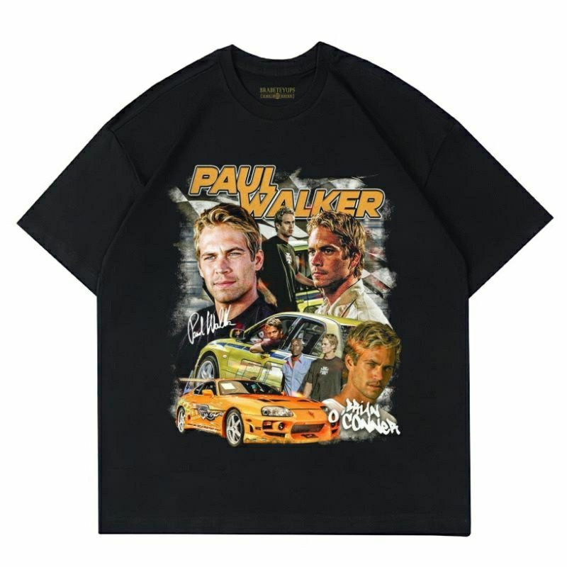 ใหม่ การออกแบบเดิมPaul walker เสื้อยืด - paul walker fast AND furious ...