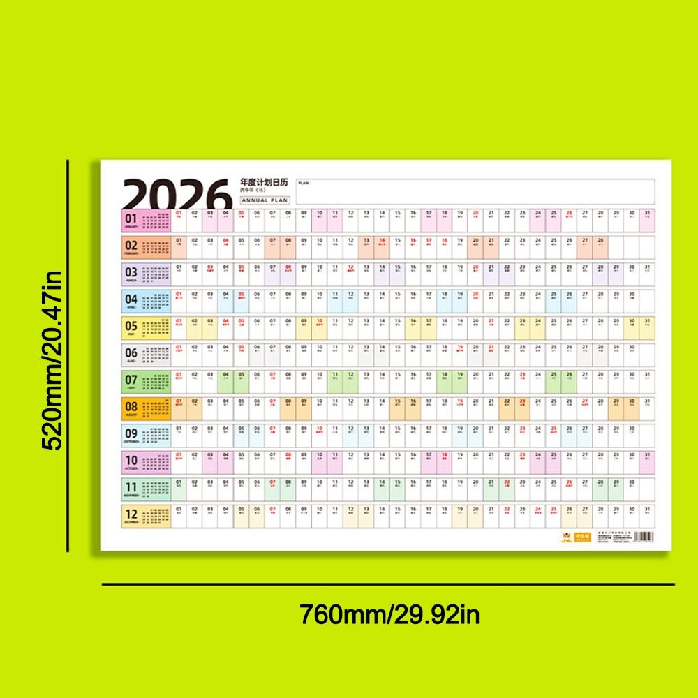 Cartoon Large 2026 Calendar Planner Sheet Schedule Sticker Planner ...