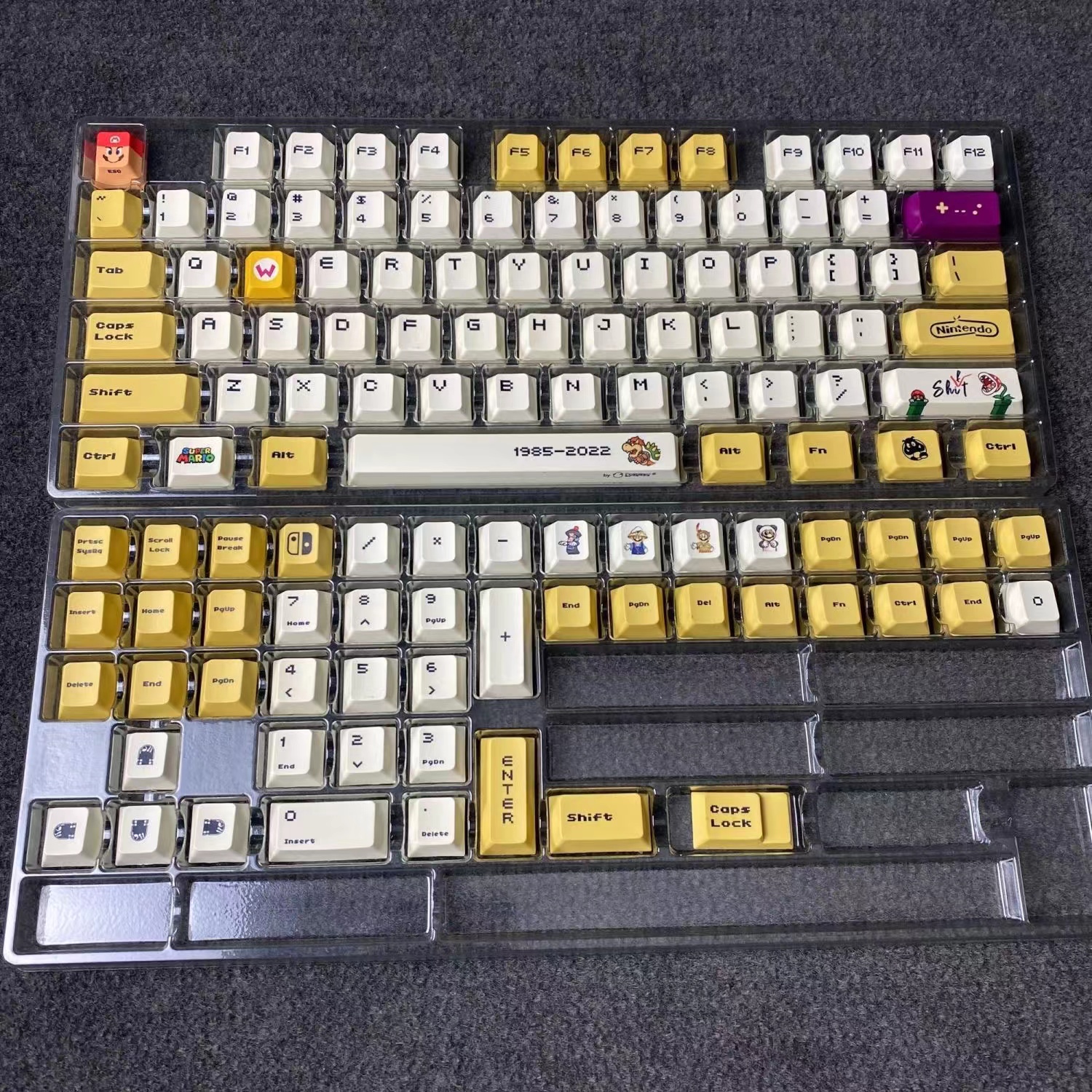 [Free Shipping] PBT Super Mario Keycaps 122 Pieces CHERRY Height Red ...