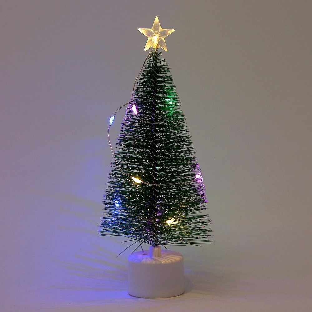 New Christmas Mini Christmas Trees LED with Stars Luminous Xmas Tree ...