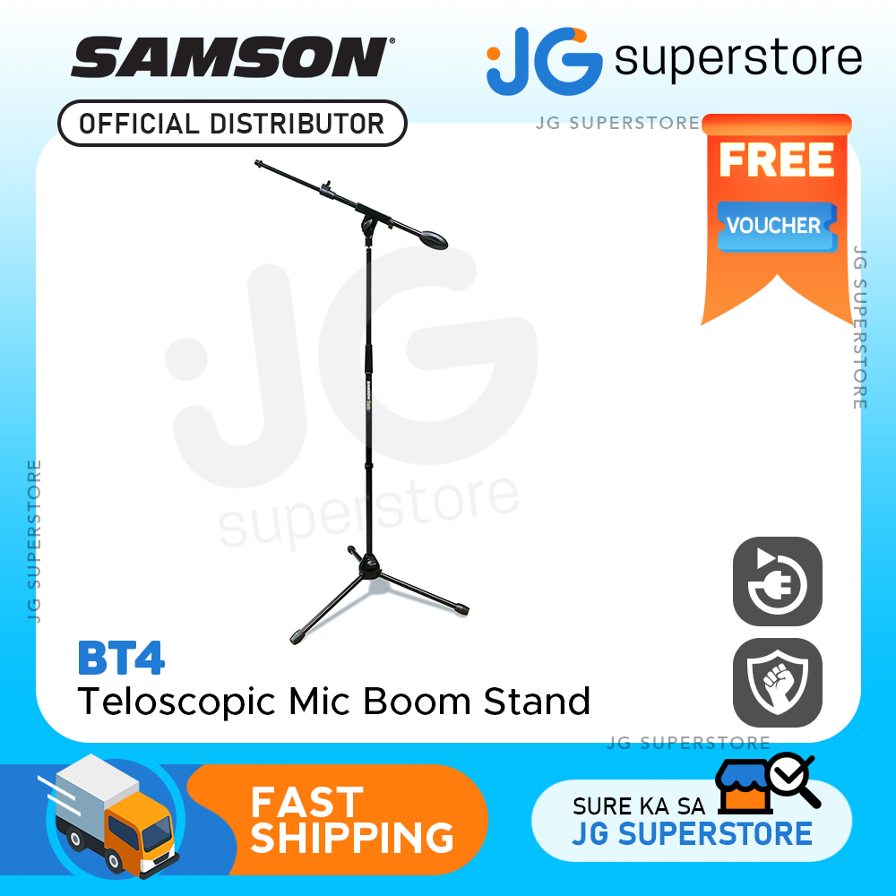 Samson BT4 Ultra-Light Telescopic Boom Microphone Stand for Studio ...