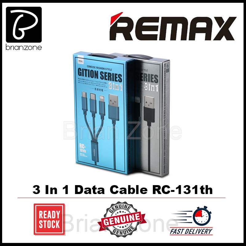 Remax RC-124th Jany Series RC-131th Gition Series 3 In 1 Micro USB ...