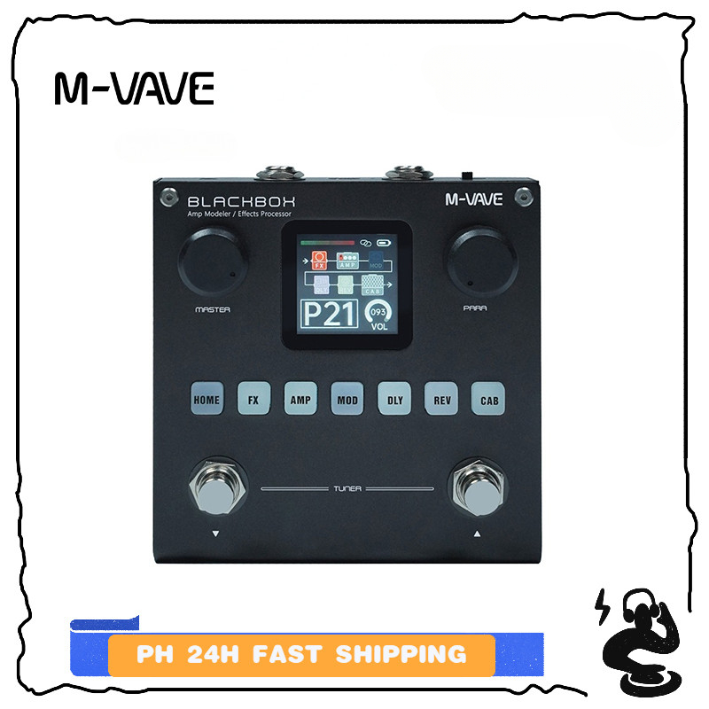 M-VAVE BLACKBOX Guitar Mutli-effect Pedal Audio Processor 44.1KHz/24bit High Resolution Sampling ...