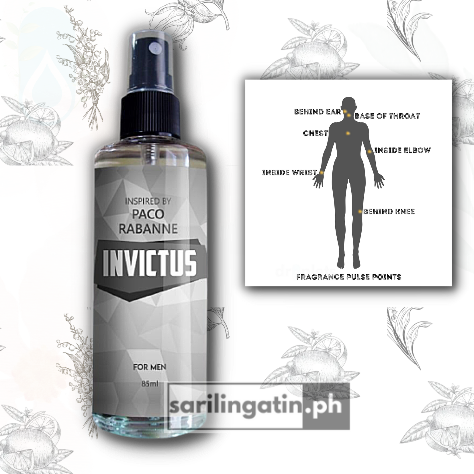 Invictus Inspired Perfume Collection 85ml for Men | Lazada PH