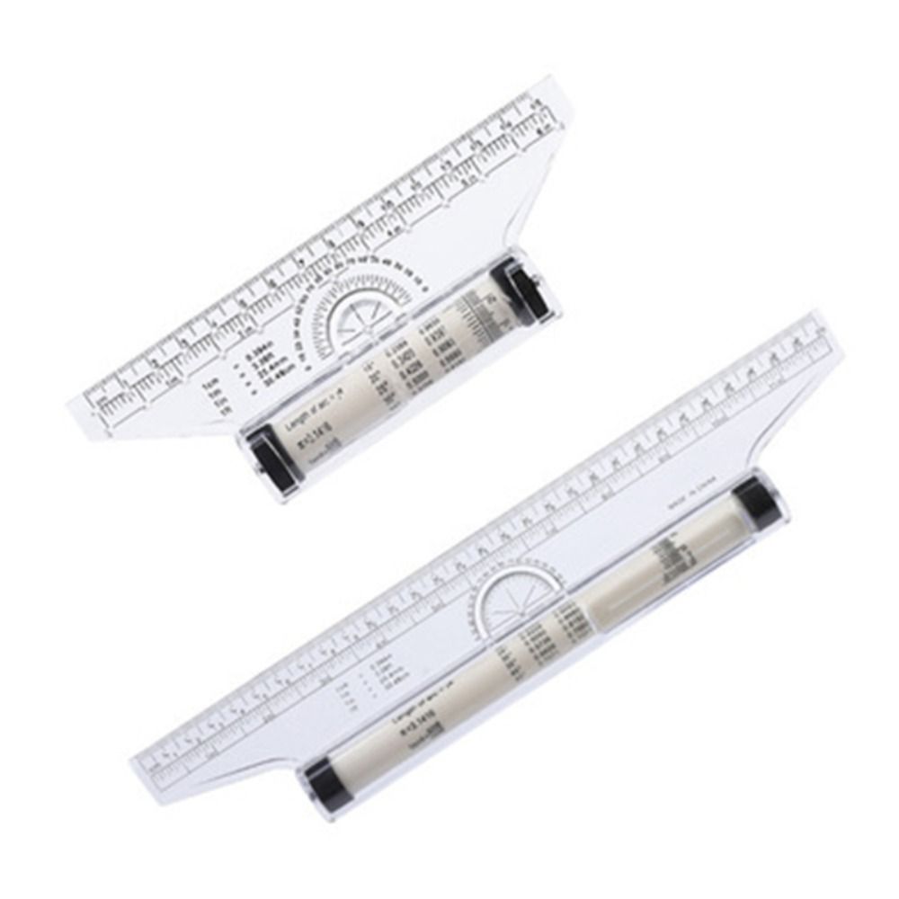 Professional Plastic Parallel Roller Ruler Transparent 15/30CM Drawing ...