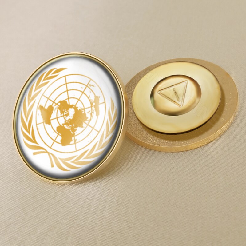 Coat Of Arms Of United Nations UN Flag National Emblem Brooch Badges ...