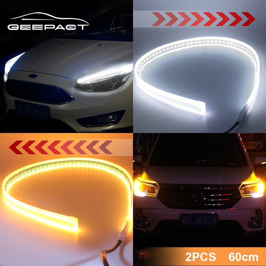 Geepact Car LED Strip LED Headlight Strip Tailgate Light 2PCS Auto Car ...