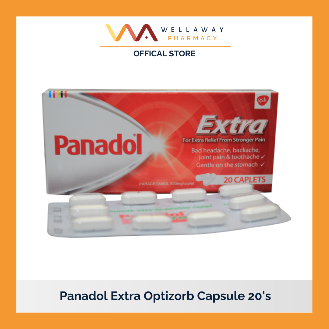 Panadol Extra Optizorb Capsule 20's [Extra Relief for Stronger Pain ...