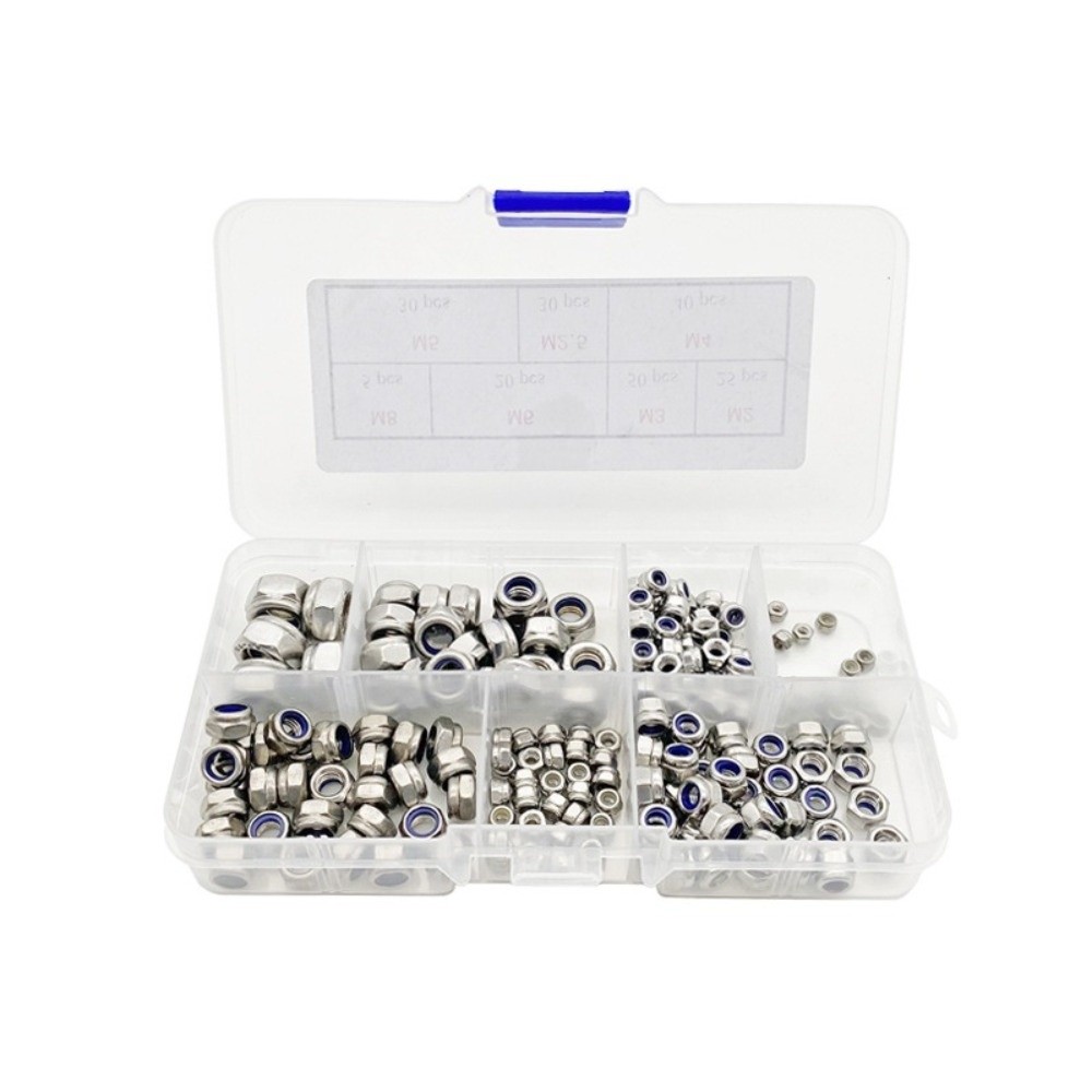 Portable Metal Hexagon Nuts Kits Hex Design High Strength Nylon Insert ...