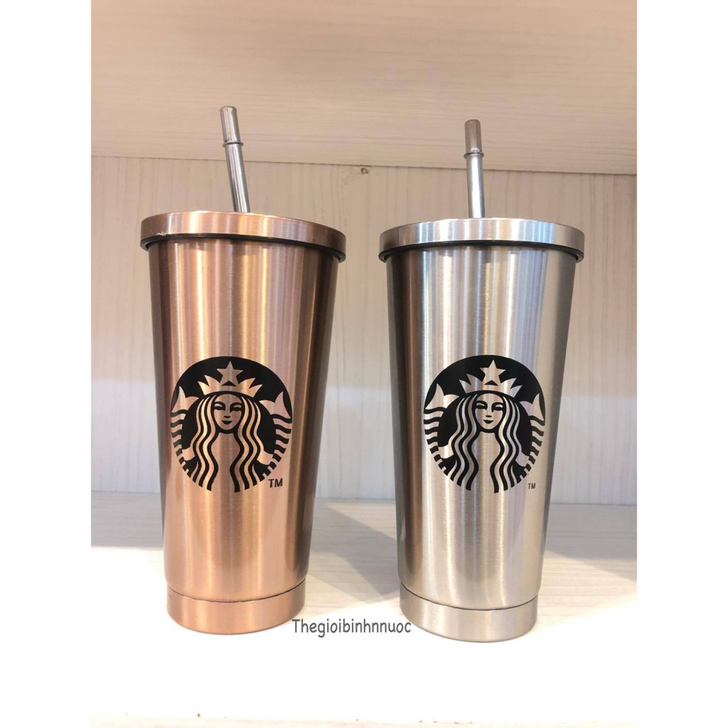 Ly Starbucks Inox 750ML Sang Trọng - Tặng Túi Trong Suốt Siêu Đẹp ...