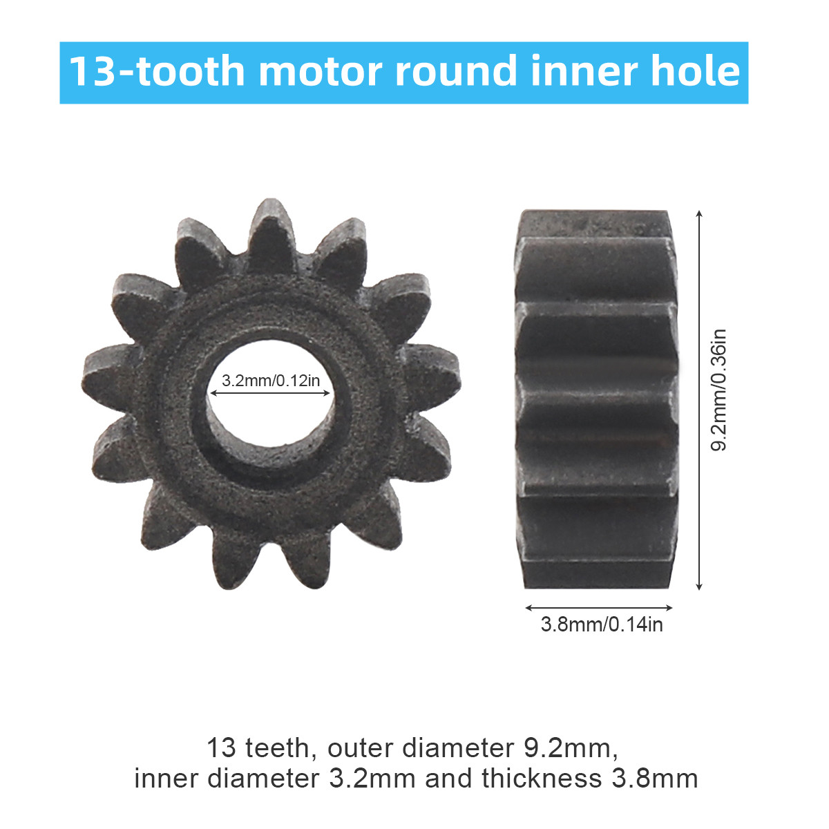 Motor Gear 1 Mod 9 /11 /12/13/ 14/15 Teeth Replaceable Motor Gear For ...