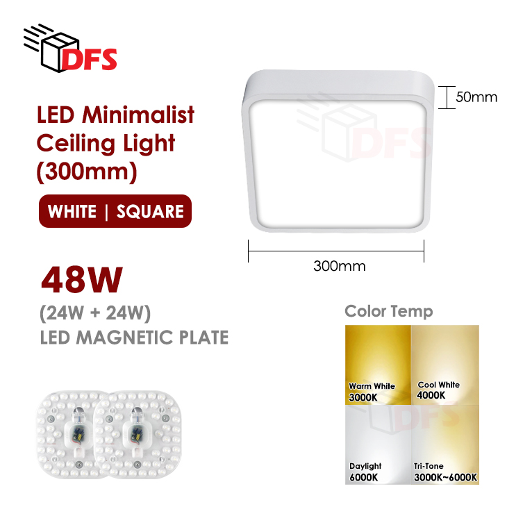 DFS LED Ceiling Light 230mm/300MM 24W/36W /48W Magnet Plate Ceiling ...