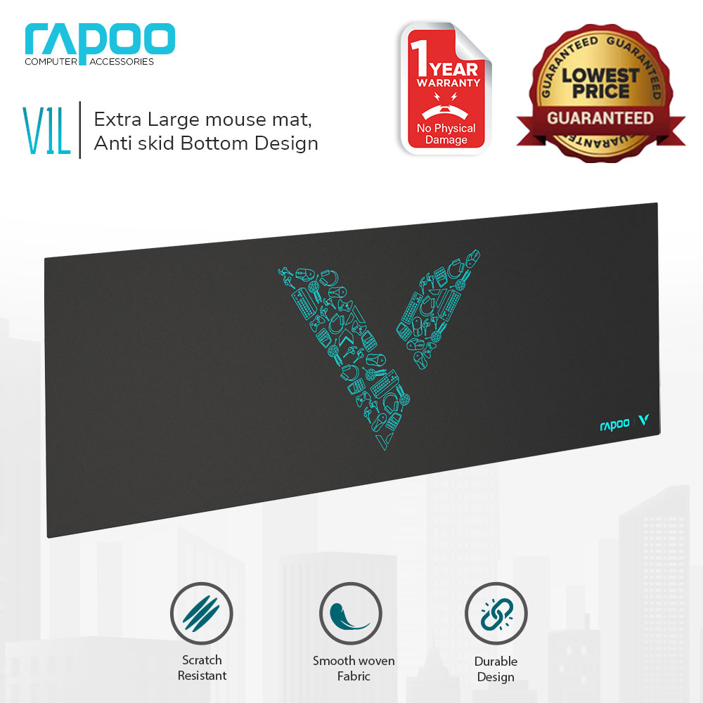 [NEW ARRIVAL] Rapoo V1 No Box/V1 With Box/V1L Mouse Pad Extra Large ...