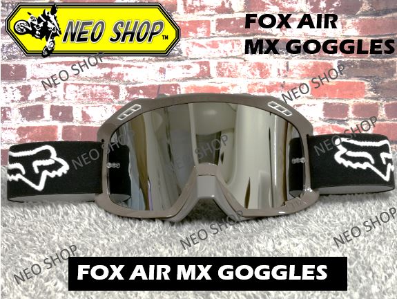 แว่นตาวิบากFOX แว่นวิบาก FOX AIR สีแดง-ฟ้า พร้อมถุงผ้า เลนส์ใส แผ่น ...