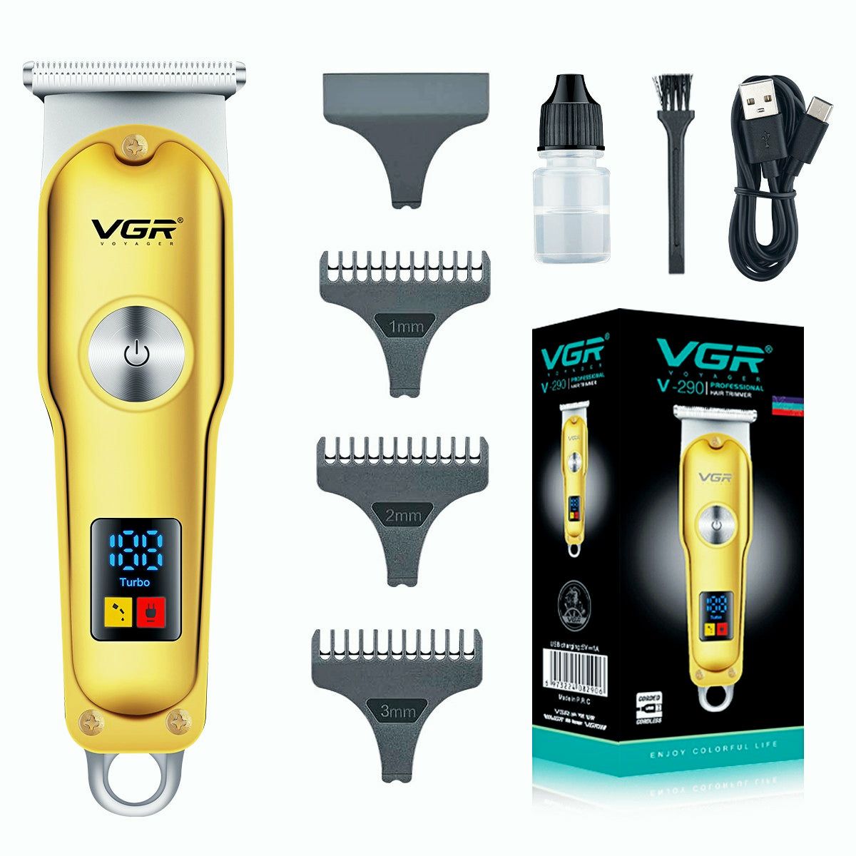 VGR Mini Hair Cutting Machine Cordless Electric Hair Clipper ...