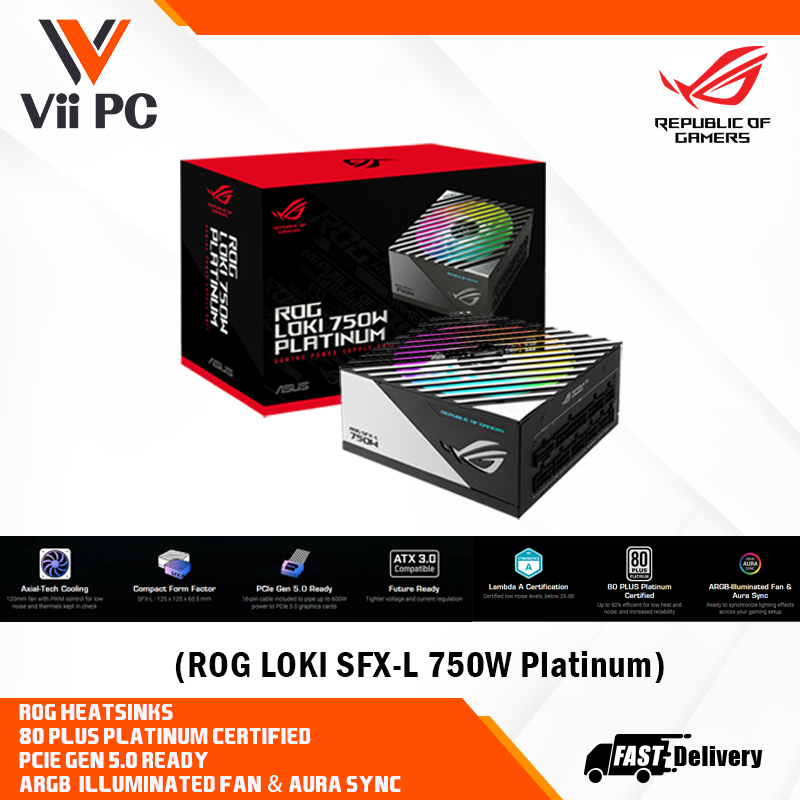 ASUS ROG LOKI SFXL 750 850 PLATINUM MODULAR PSU 3.0 (ROG-LOKI-750P-SFX ...