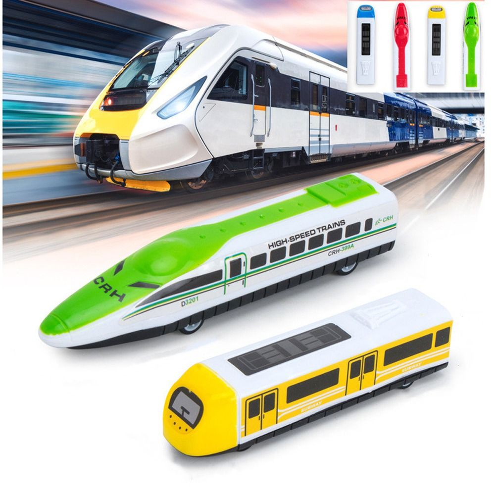 Boys Girls High-speed Pull Back Train Educational Colorful Train ...